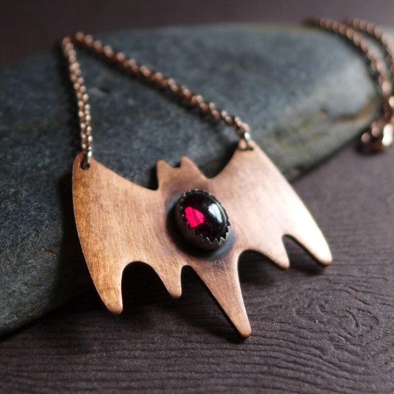 Bat Necklace - Etsy