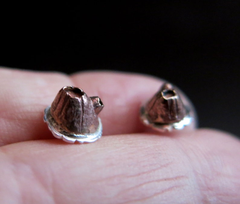 Bronze Silver Barnacle Stud Post Earrings, Ocean Beach Lover Gift Sea ...