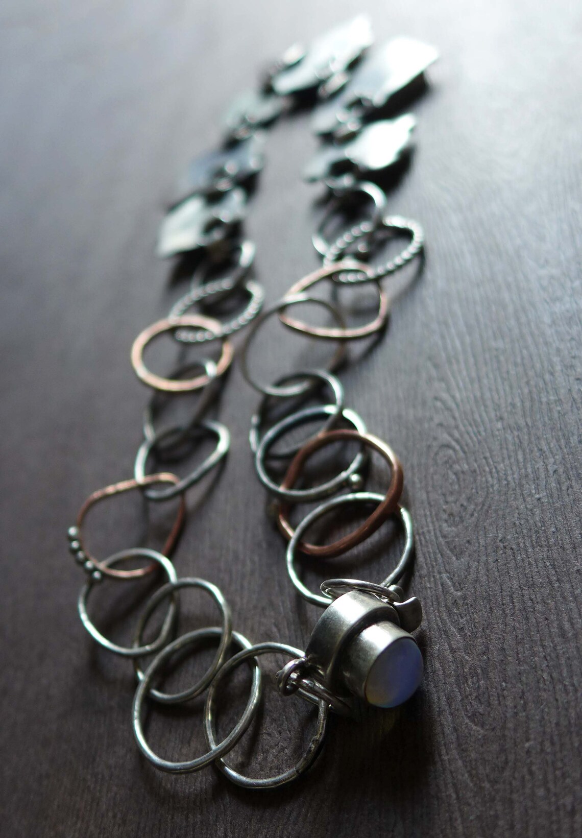 Brown White Moss Agate Pottery Shard Statement Necklace | Etsy