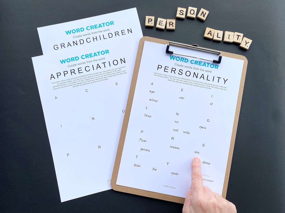 Dementia Activities Word Creator Activity Alzheimers Activity for ...