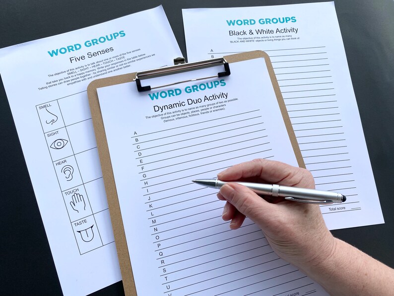 Dementia Activities: Word Group Creator for Seniors (digital Download ...