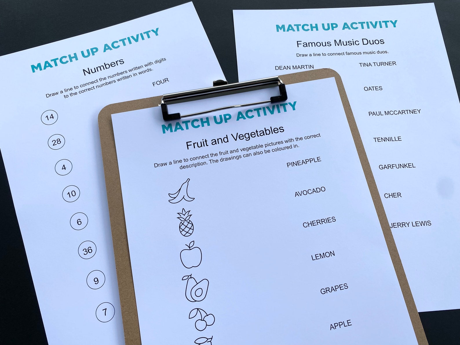 Dementia Match up Activity: Brain Games for Seniors (digital Download ...