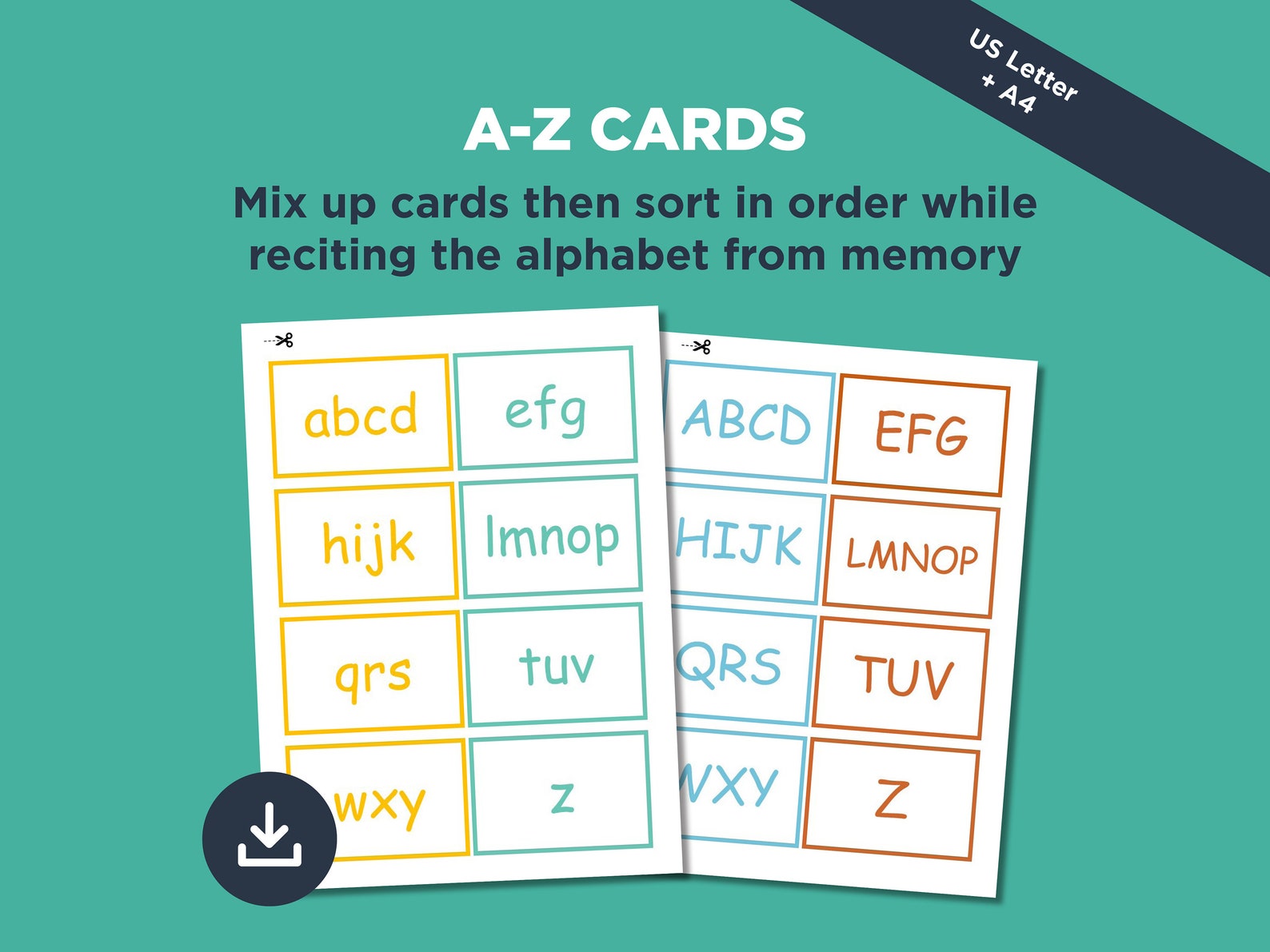 Dementia Activities Alphabet Match up Activity Alzheimers Activity for ...