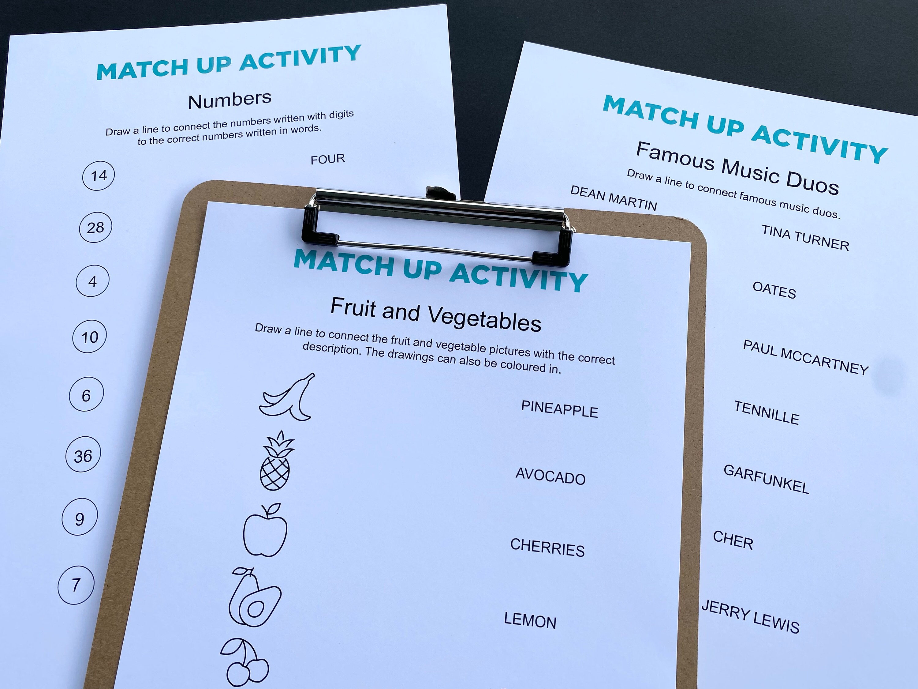 Dementia Activities Match up Activity Alzheimers Activity for Seniors ...