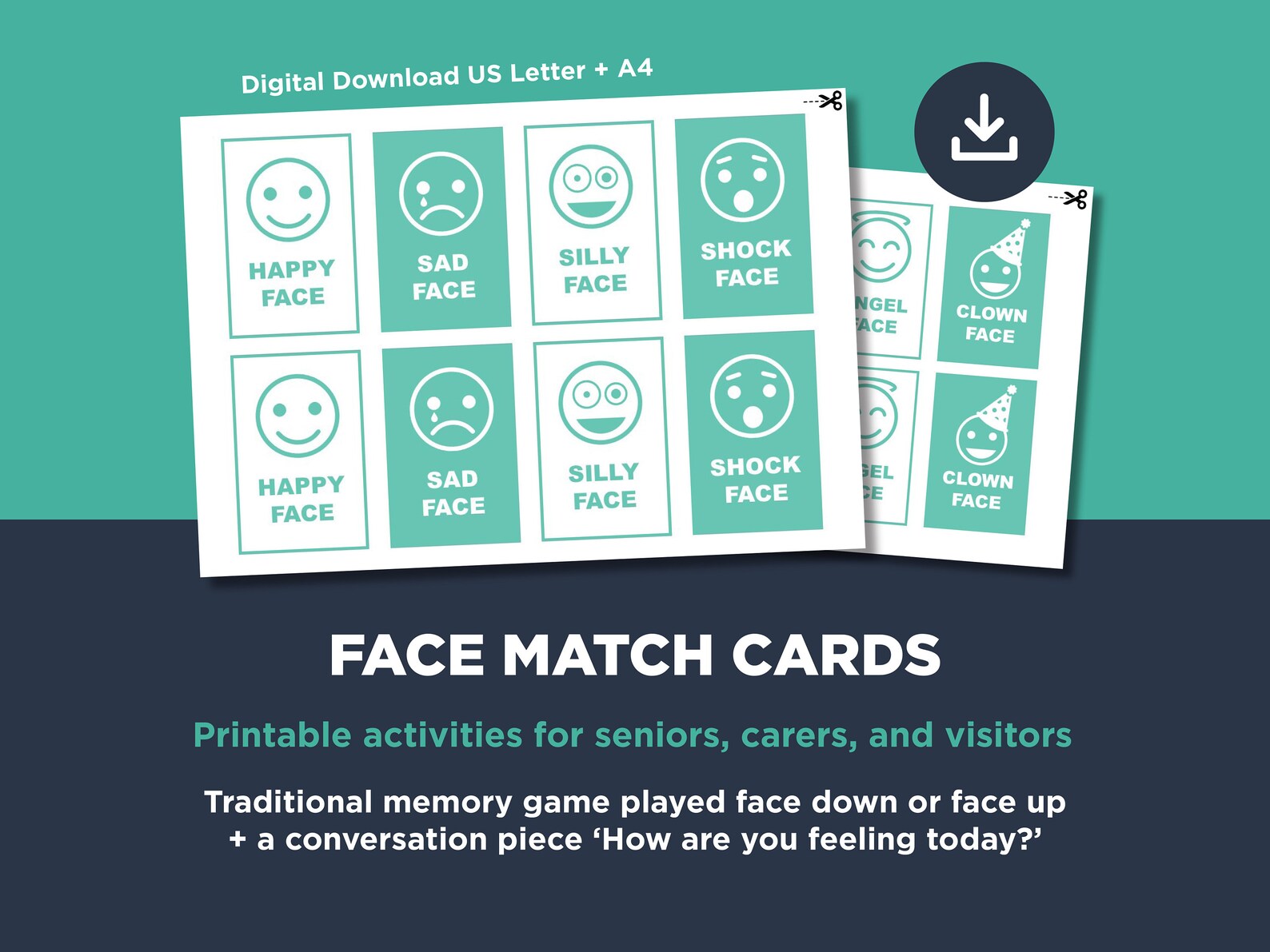 Dementia Activities Match up Memory Game Activity Alzheimers Activity ...