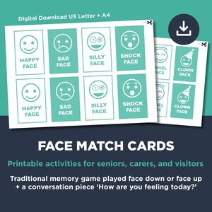 Dementia Activities Match up Memory Game Activity Alzheimers Activity ...