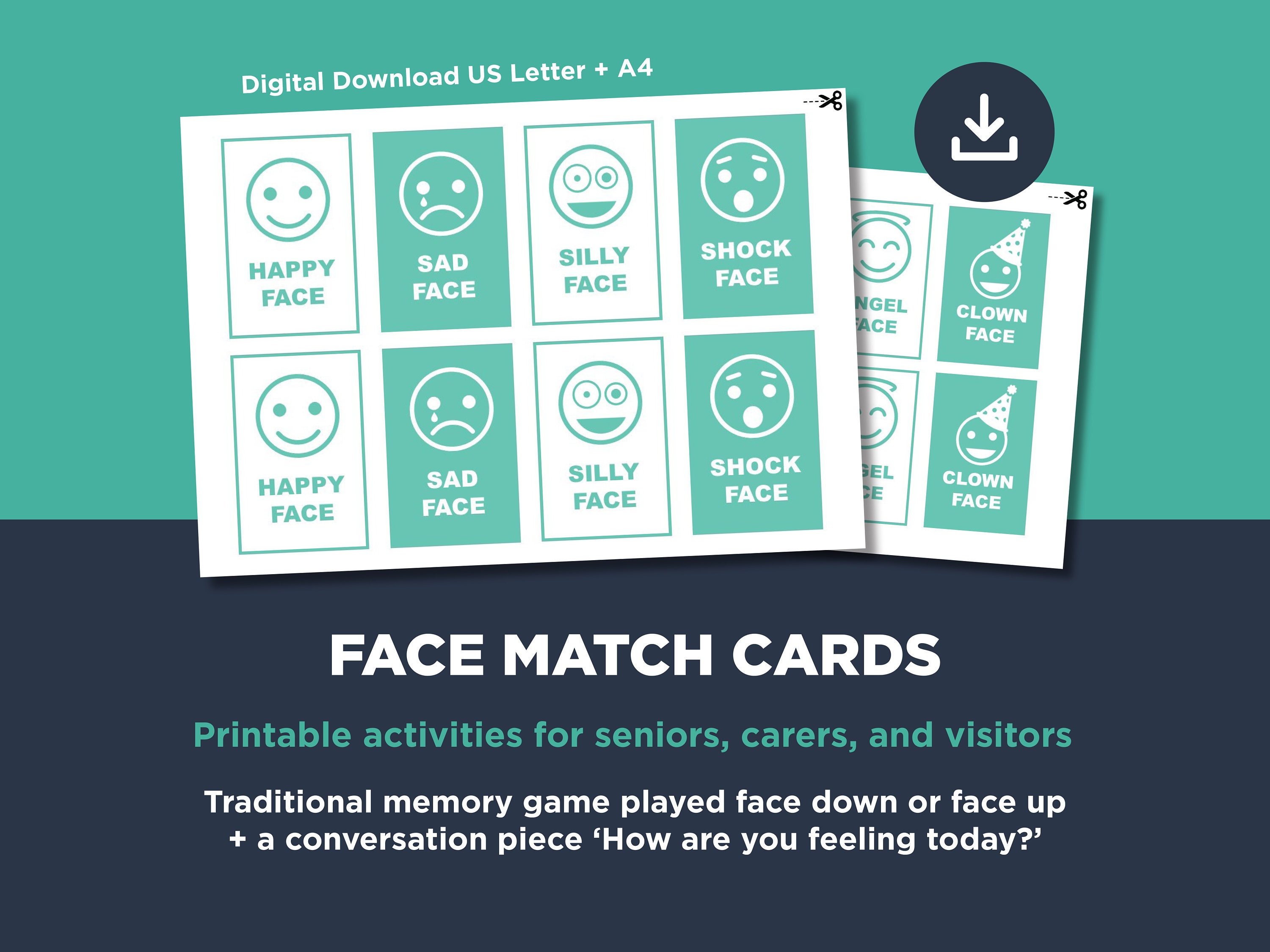 Dementia Activities Match up Memory Game Activity Alzheimers Activity ...