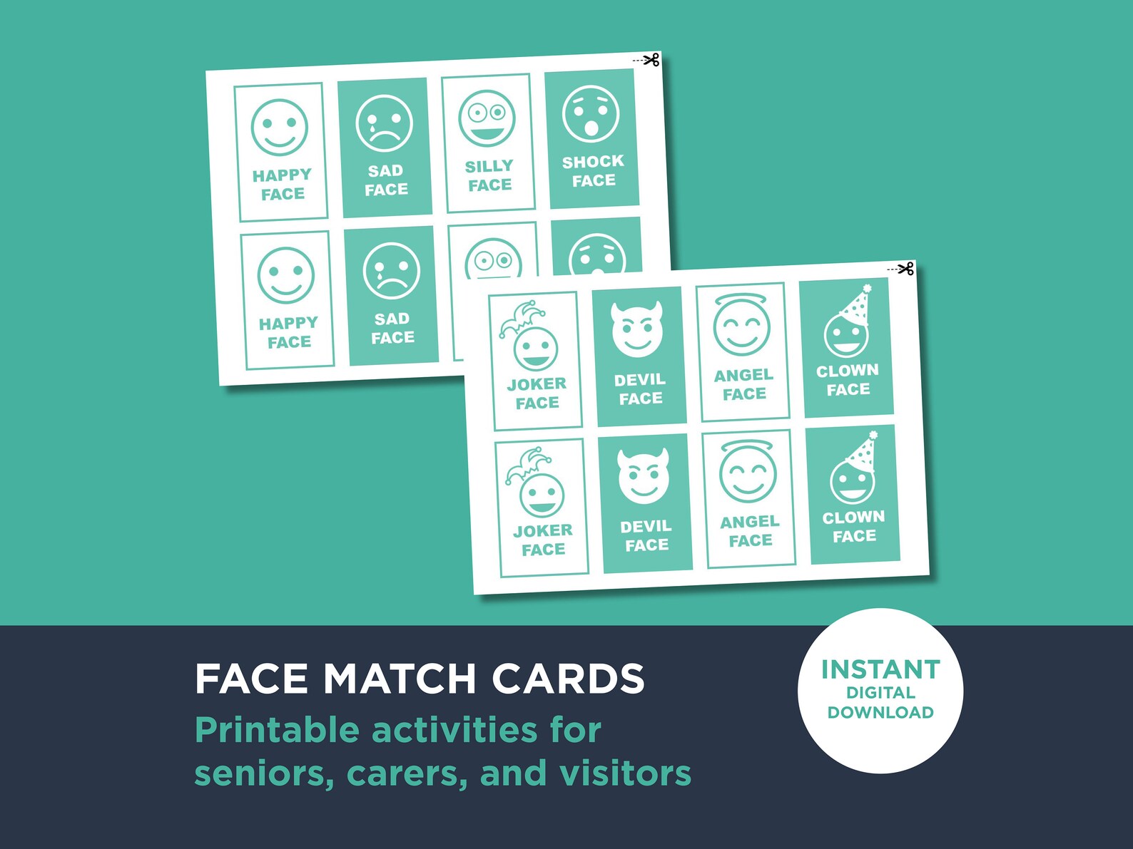 Dementia Activities Match up Memory Game Activity Alzheimers Activity ...