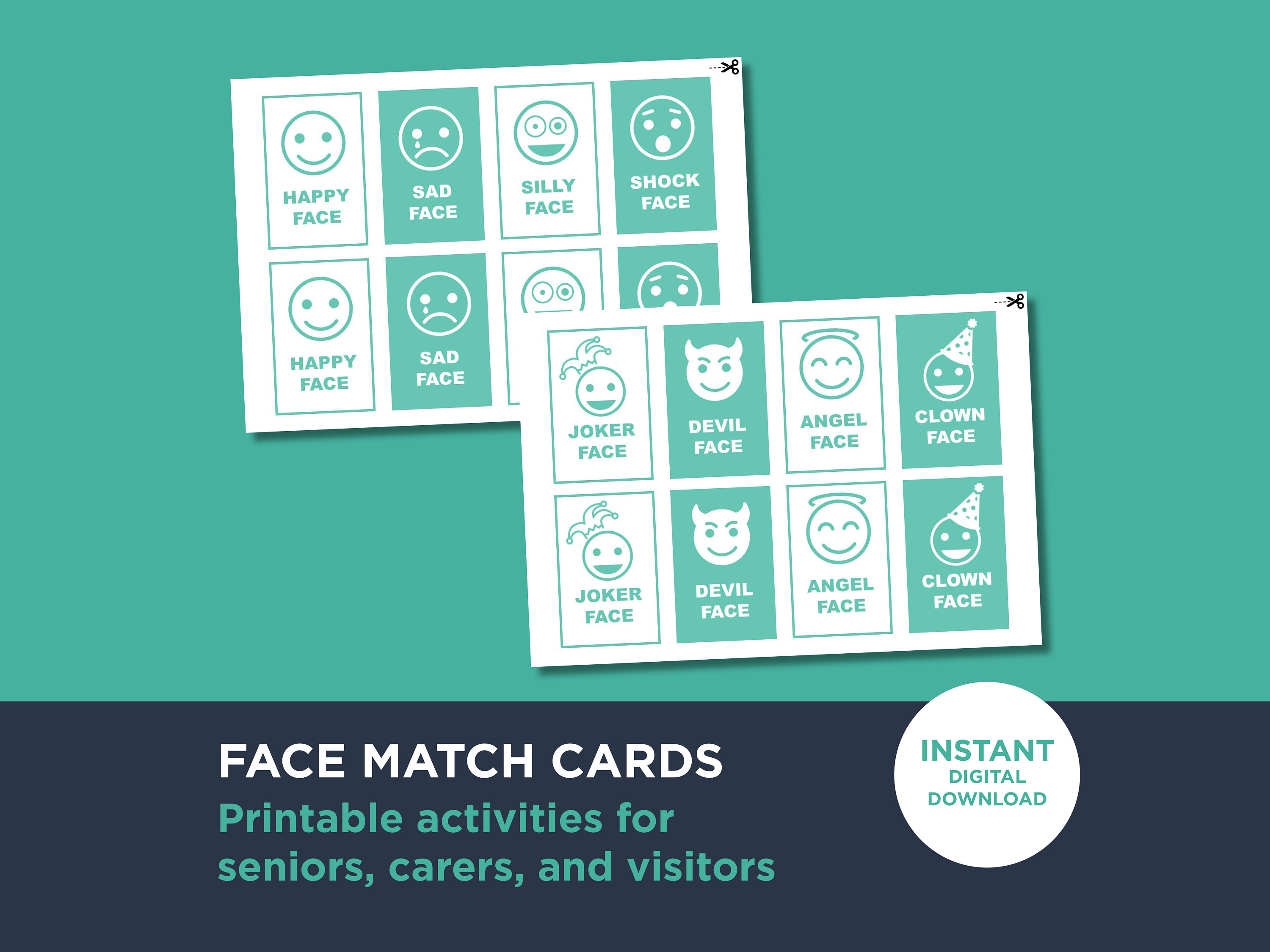 Dementia Activities Match up Memory Game Activity Alzheimers Activity ...