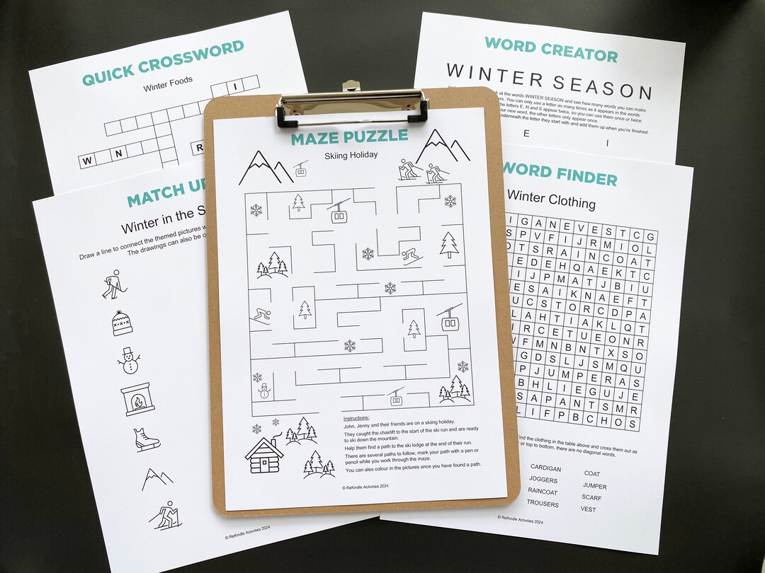 Dementia Activities Winter Activities for Seniors Alzheimers Activity ...