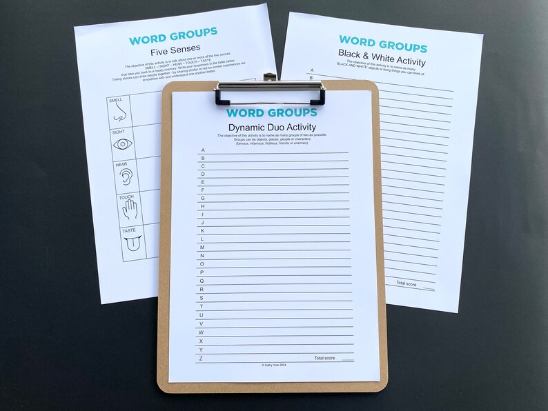 Dementia Activities: Word Group Creator for Seniors (digital Download ...