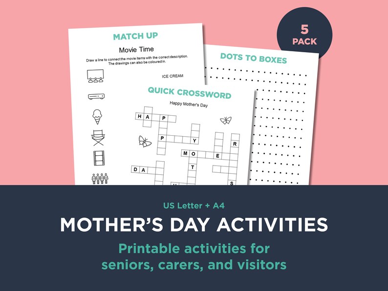 Dementia Activities Mother's Day Word Find Activity Alzheimers Activity ...
