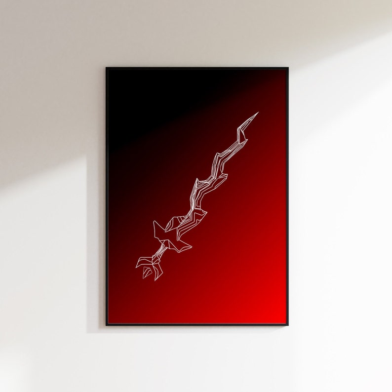 Runescape Osmumten's Fang Print Video OSRS Games Gifts for Him Gradient ...