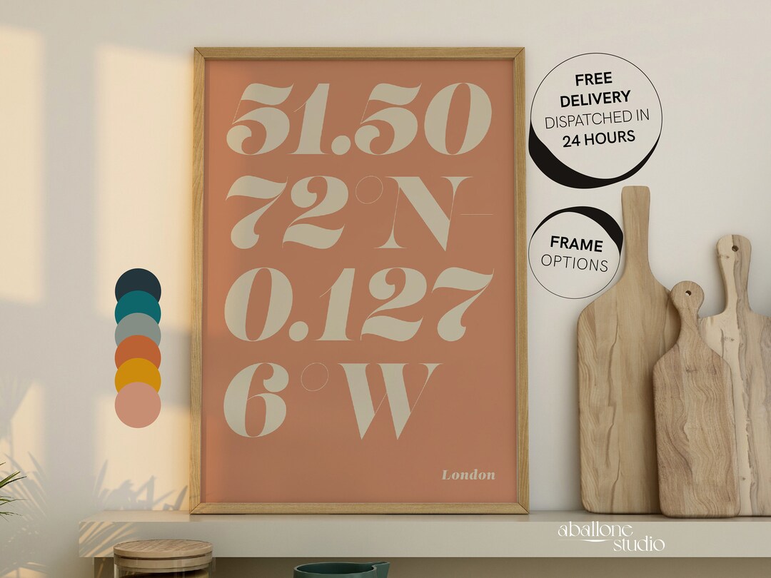 Custom Location Prints for House Warming Gift Personalised Location ...