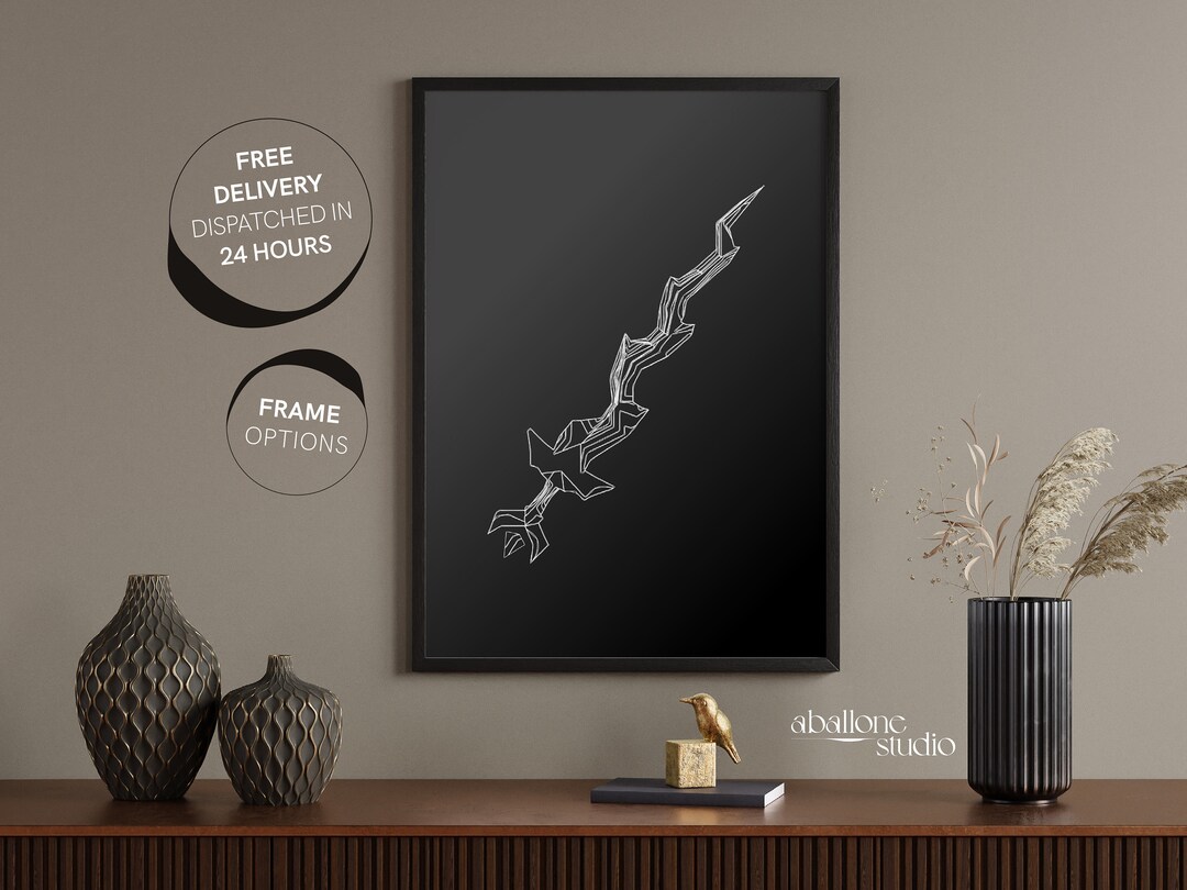 Runescape Osmumten's Fang Print Video OSRS Games Gifts for Him Gradient ...