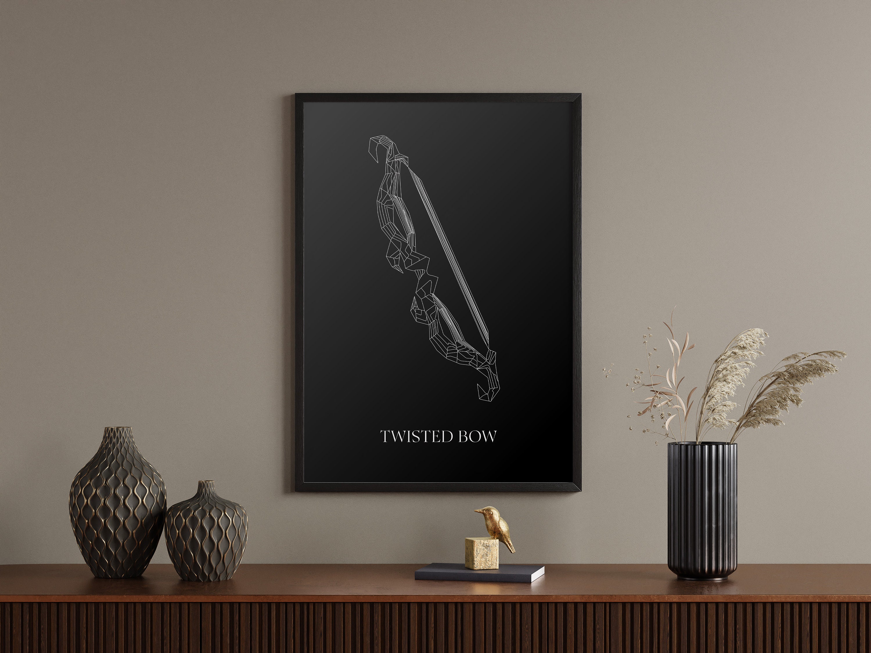 Runescape Twisted Bow Print Video Games Weapon Gifts for Him Gradient ...