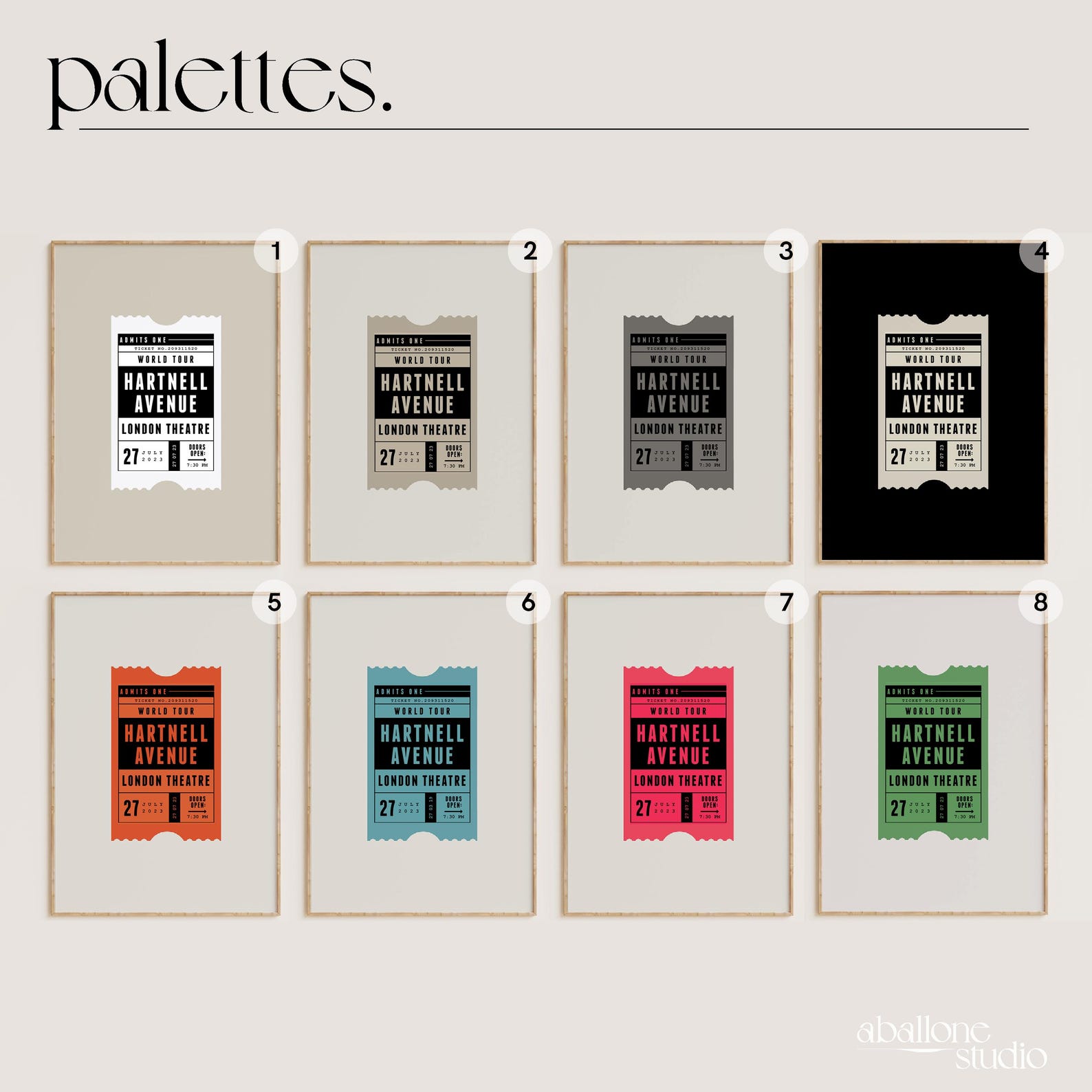 Personalised Ticket Print Custom Concert Ticket Theatre Ticket Gifts ...