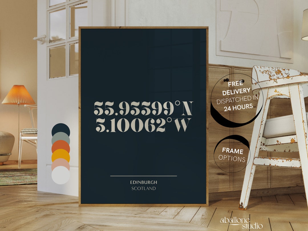 Custom Location Prints for House Warming Gift Personalised Location ...