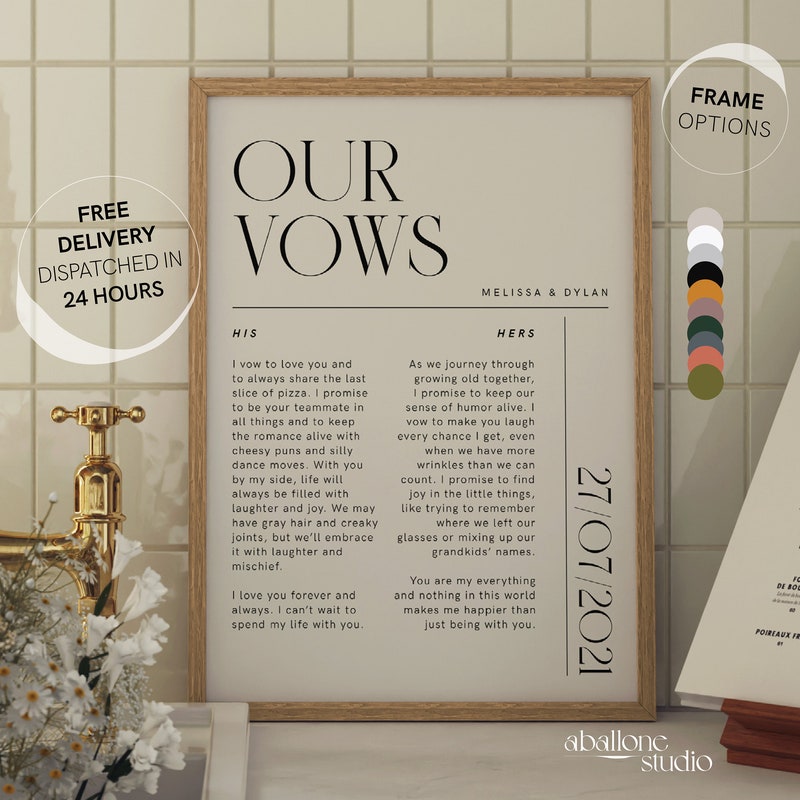 Wedding Vows - Etsy UK