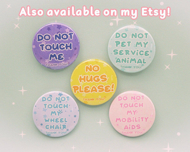 Do Not Touch My Mobility Aids Badge | Accessible Personal Space Button ...
