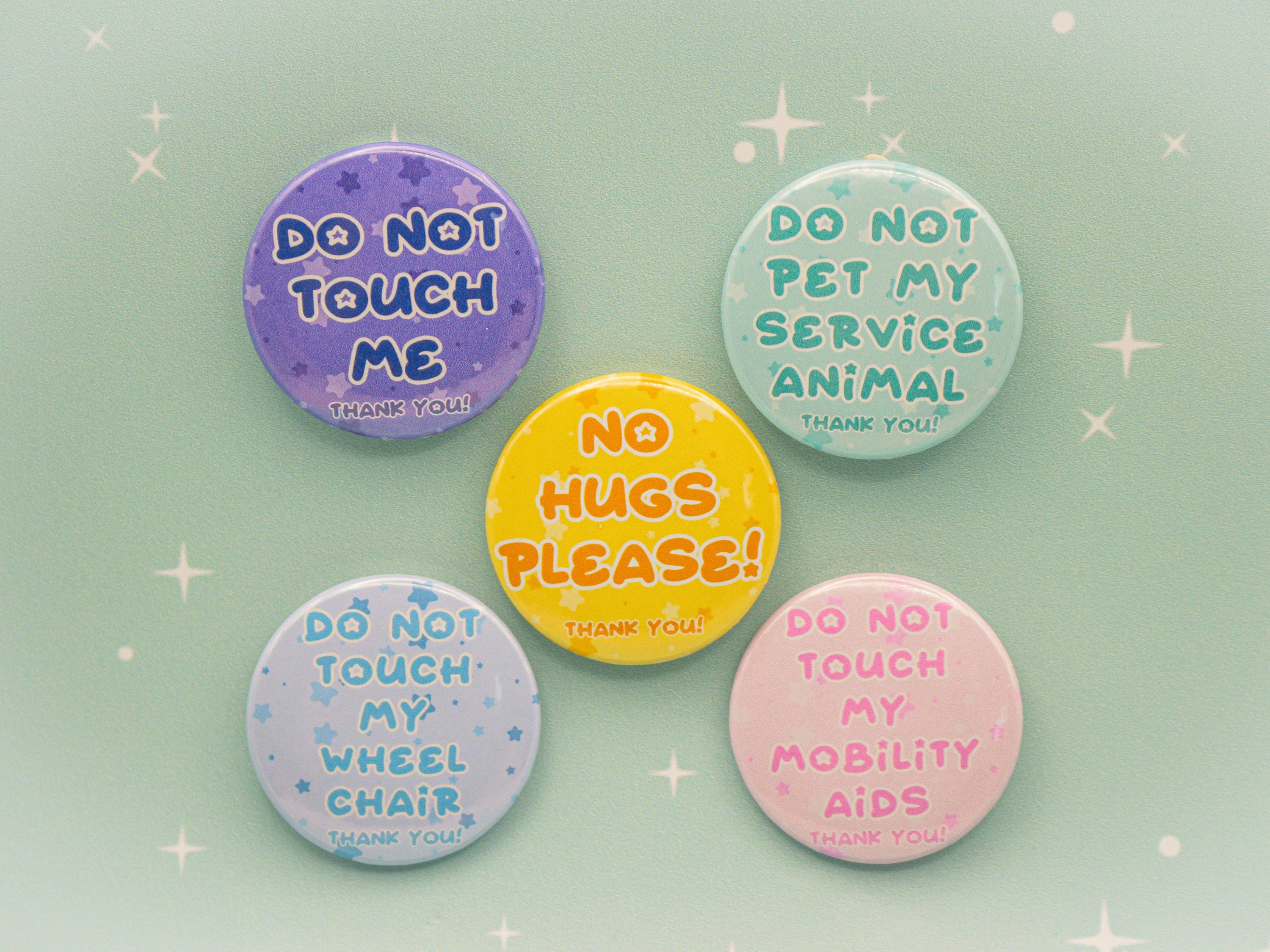 Nonverbal Communication Badge for Personal Space | Mobility Aid Pin ...