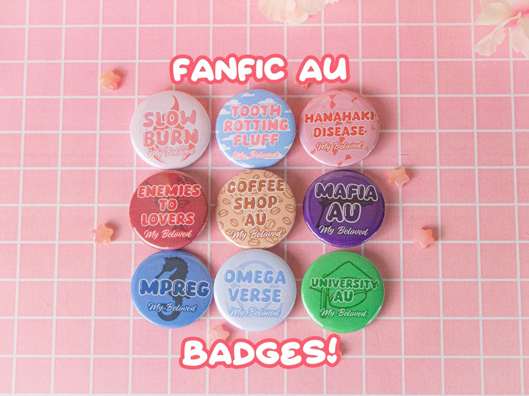 Fanfiction Aus My Beloved Badges | Fanfic Button Pin | AO3 Fandom ...