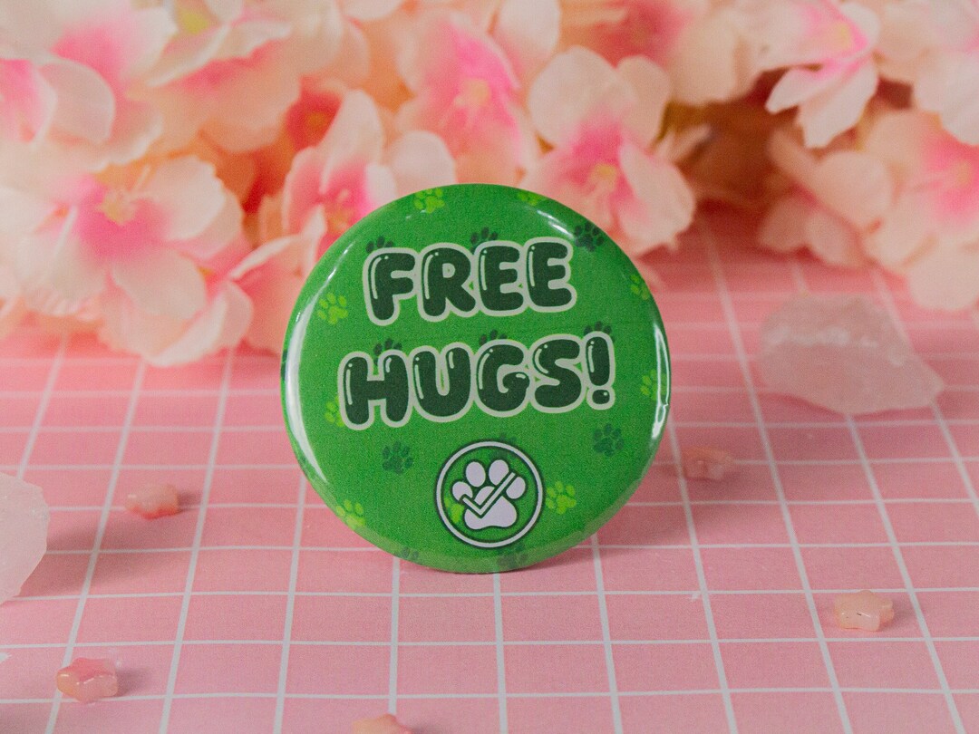 Free Hugs! Badge | Hug Traffic Light for Comic Conventions | Button Pin ...