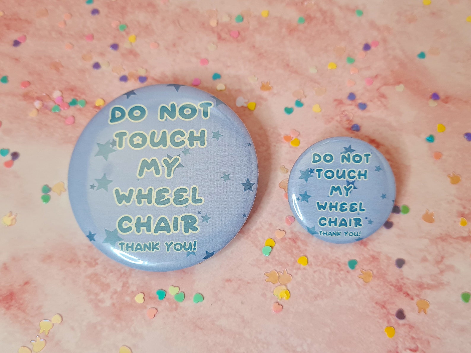 Button Badge for Personal Space, Accessible Pin, Anti-touch Reminder ...
