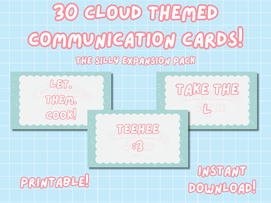 The Silly Card Expansion Pack | Cloud-themed Communication Cards ...