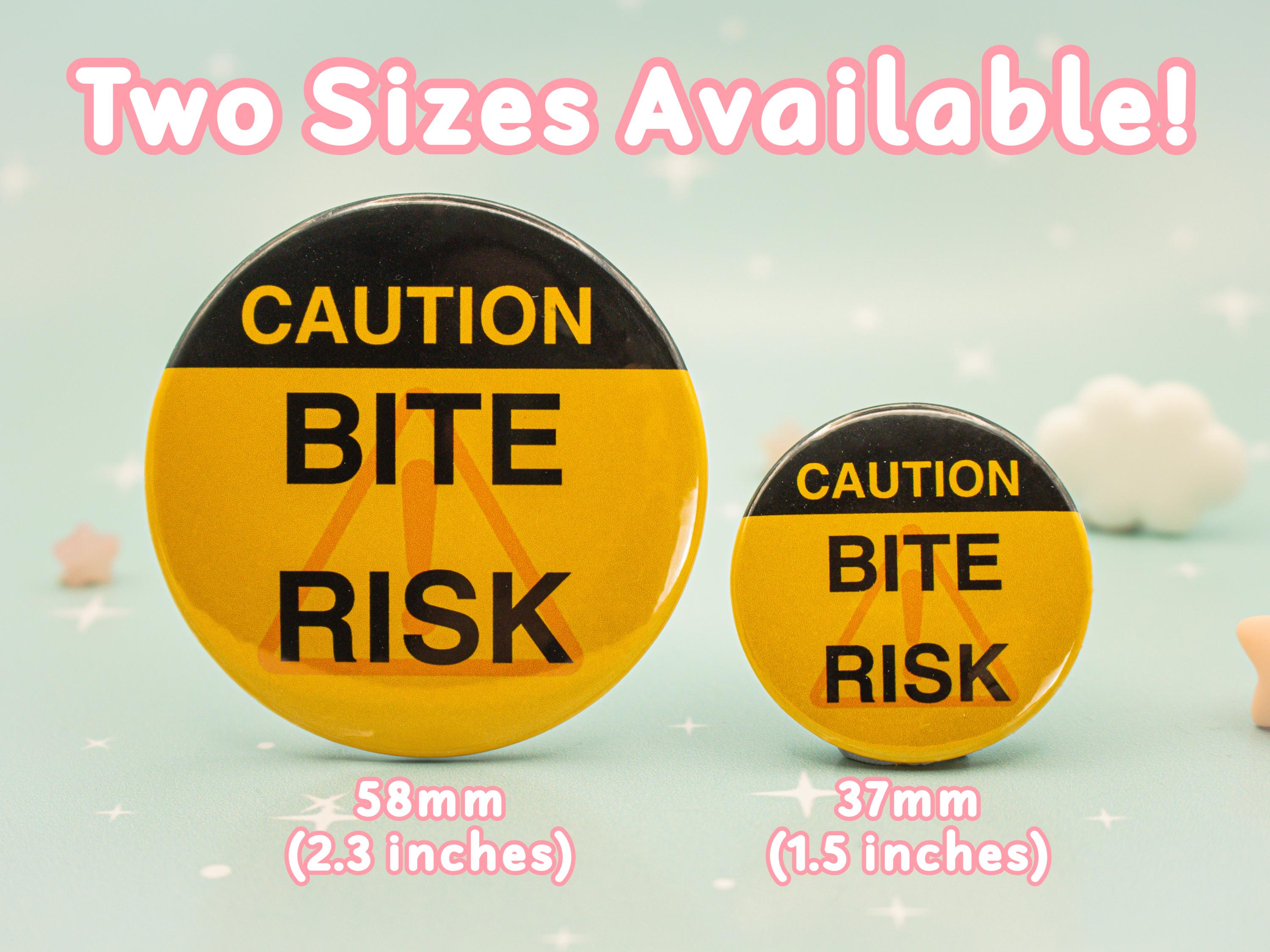 CAUTION Badges | Furry Nonverbal Communication Pin for Comic Cons ...