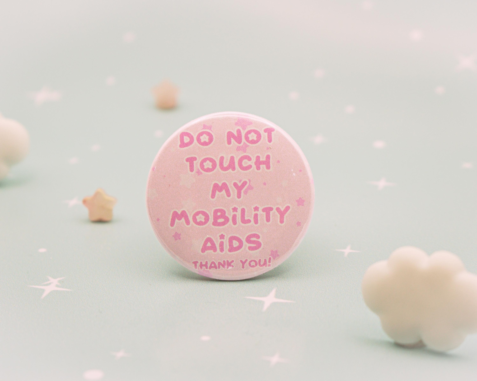 Do Not Touch My Mobility Aids Badge | Accessible Personal Space Button ...