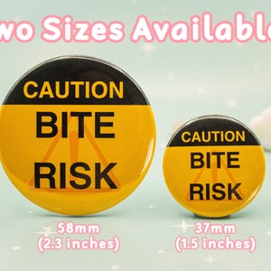 CAUTION: Bite Risk | Furry Cosplay Nonverbal Communication Badges for ...