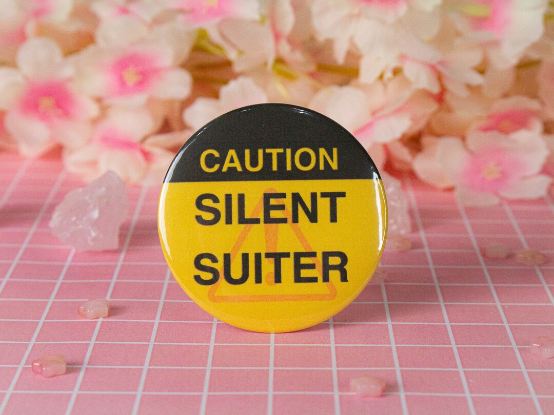 CAUTION: Silent Suiter Badge | Furry Nonverbal Communication Pin for ...