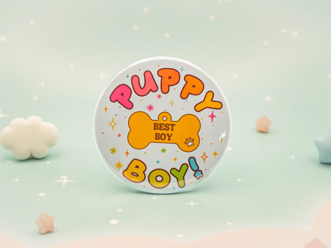 Puppy Boy Badge | Otherkin Kinnie Pride Pin | Pup Fursona Furry Badge ...