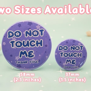 Do Not Touch Me Badge | Personal Space Reminder | Accessible ...