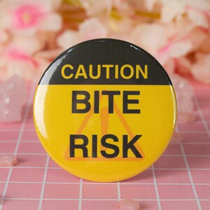 CAUTION Badges | Furry Nonverbal Communication Pin for Comic Cons ...