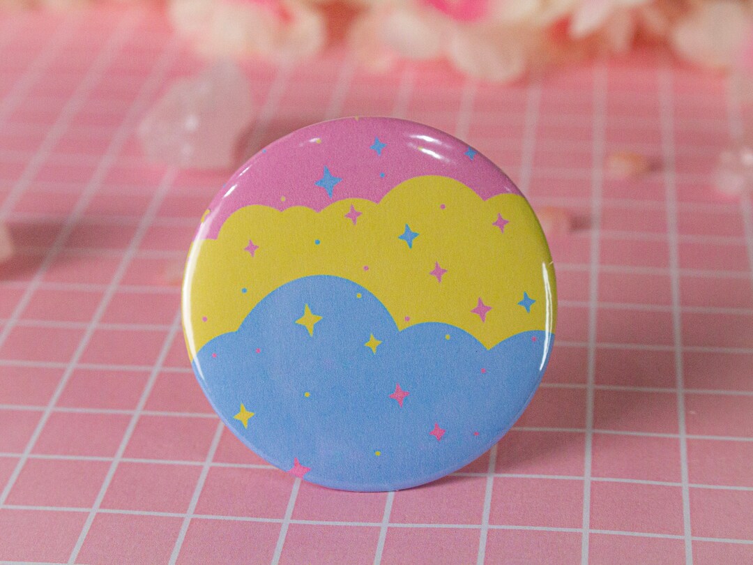 Subtle Pansexual Pride Cloud Badge | Discreet Pastel Pride Pin | Hidden ...
