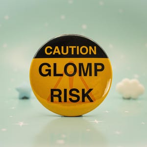 CAUTION Badges | Furry Nonverbal Communication Pin for Comic Cons ...