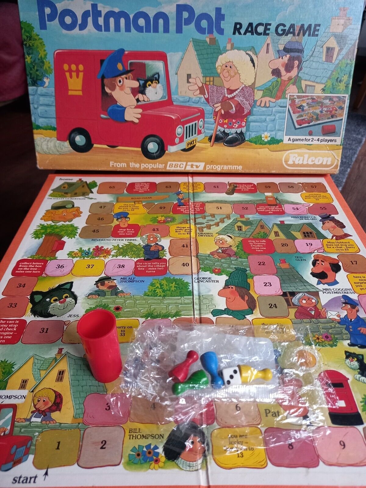 Vintage Postman Pat Race Game by Falcon BBC Board Game Vintage 1981 ...