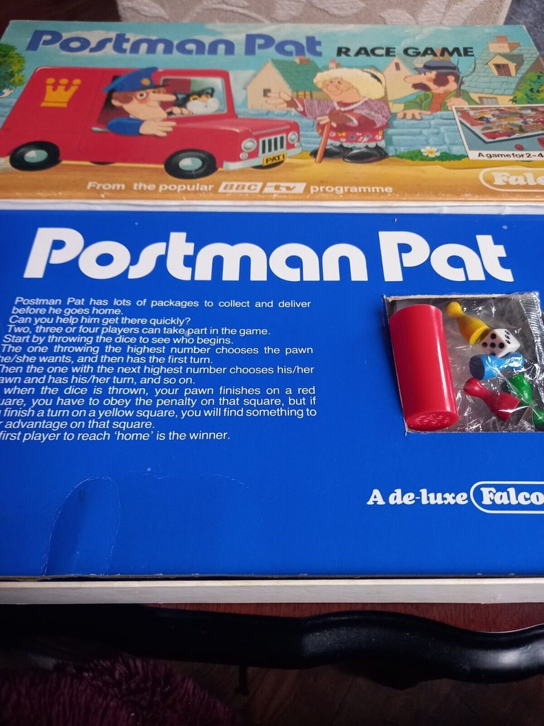 Vintage Postman Pat Race Game by Falcon BBC Board Game Vintage 1981 ...