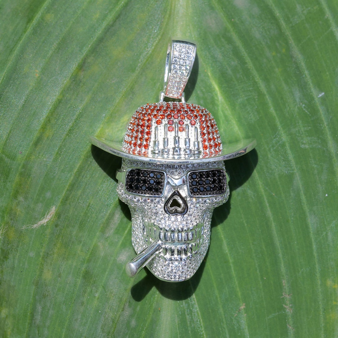 Hip Hop Pendant Iced Out Pendant Skull Pendants Moissanite Diamond ...