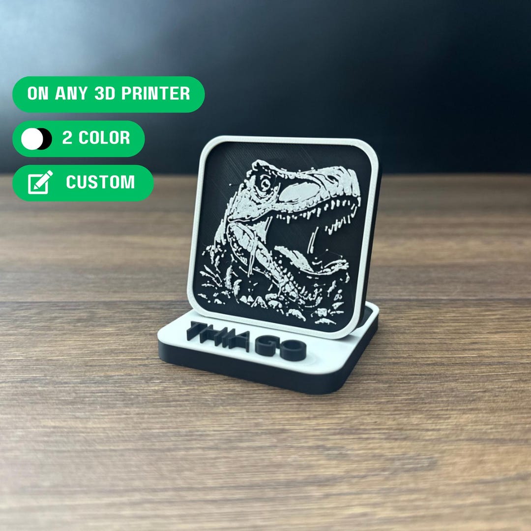 Custom STL File Phone Stand Multicolour Dinosaur - Etsy