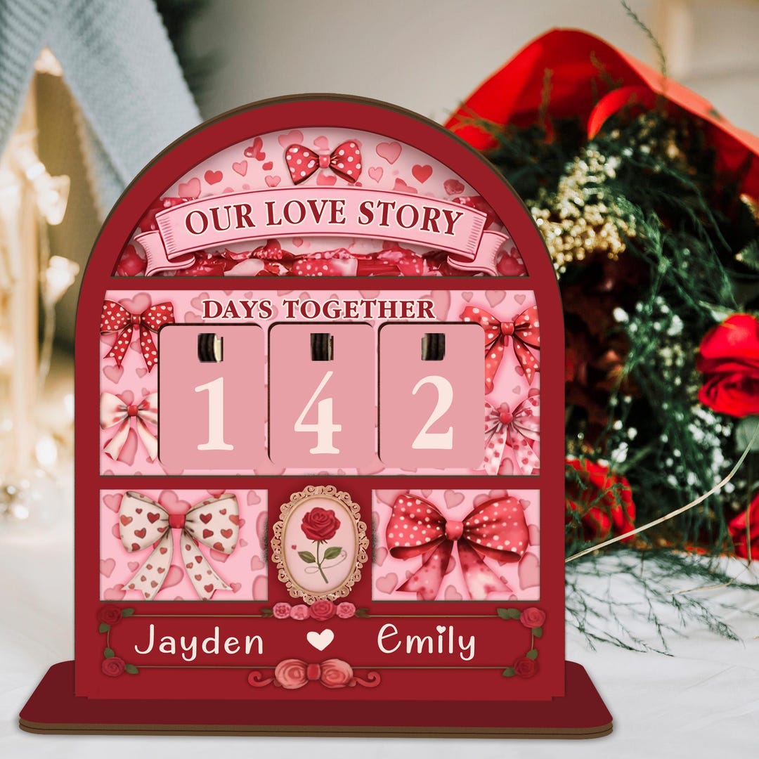 Personalized Anniversary Love Counter, Days in Love Tracker, Romantic ...