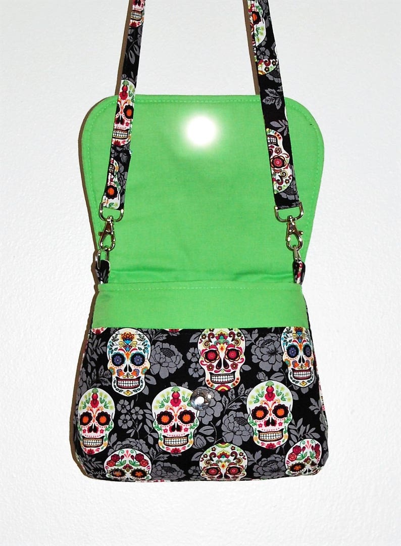Sugar Skulls Mini Messenger Purse | Etsy