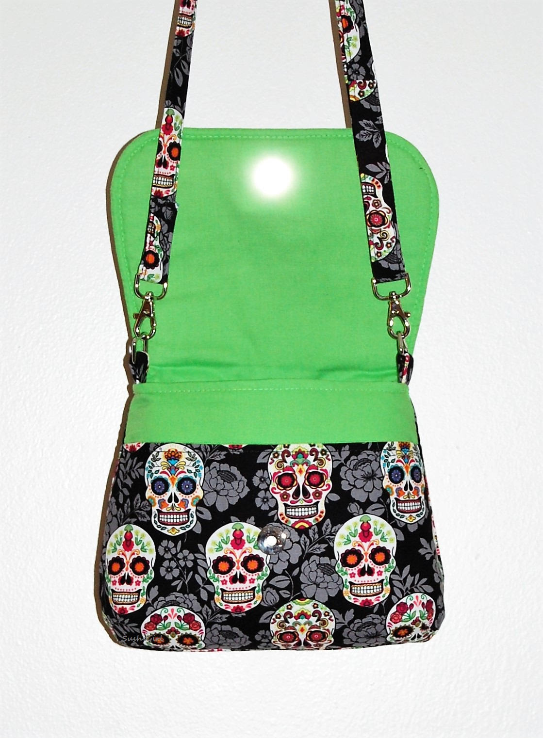 Sugar Skulls Mini Messenger Purse | Etsy