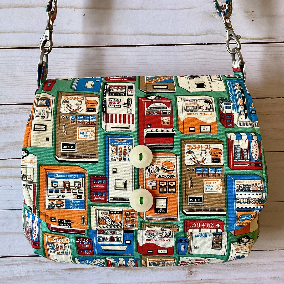 Retro Style Japanese Purse With Vending Machines - Medium Messenger ...
