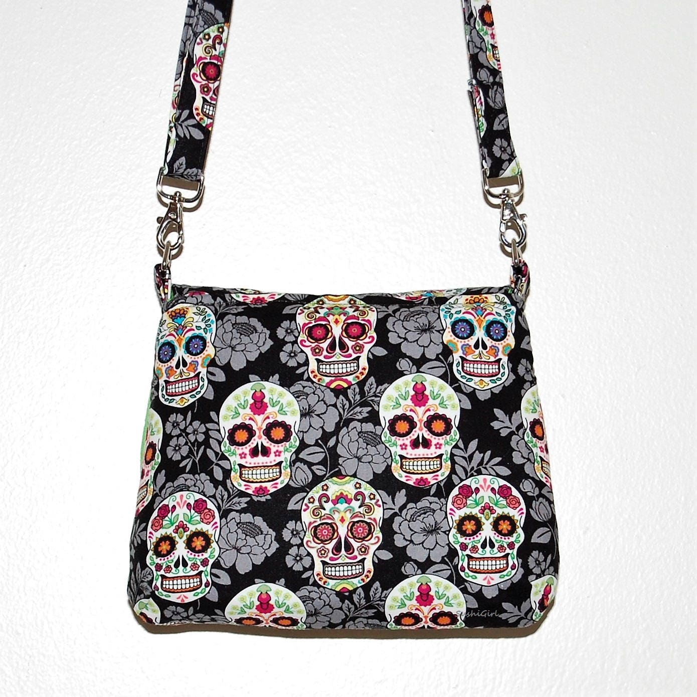 Sugar Skulls Mini Messenger Purse | Etsy
