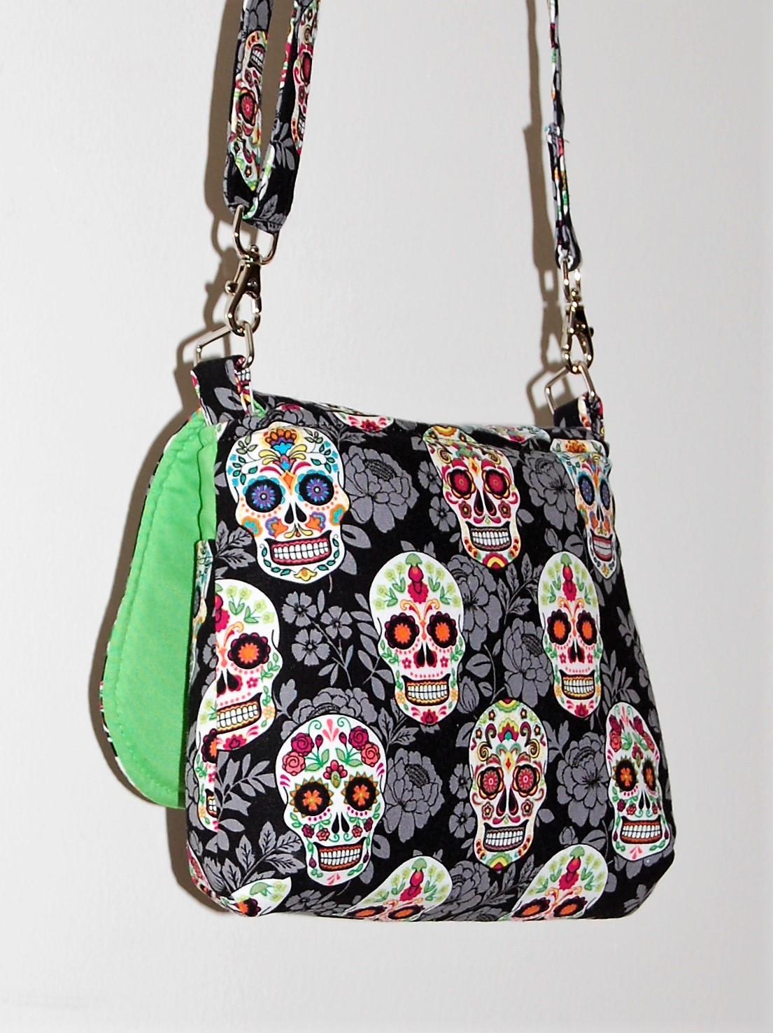 Sugar Skulls Mini Messenger Purse | Etsy