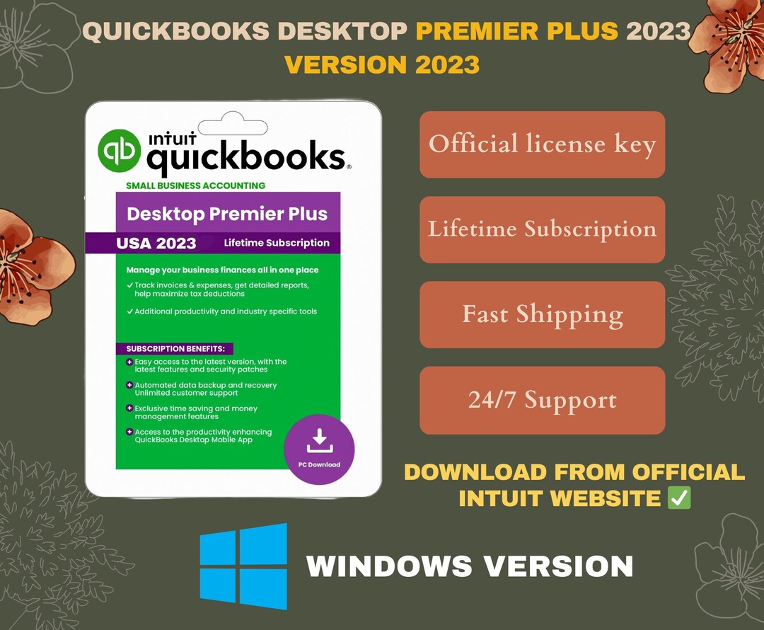 Quickbooks Desktop Premier Plus 2023 Official License Key-lifetime ...