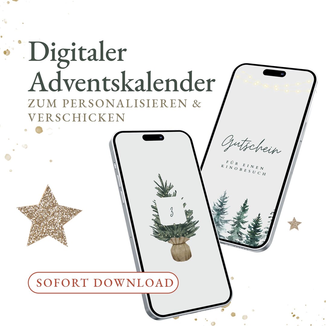 Personalized Digital Advent Calendar for Sending | Canva Advent ...